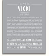 Vicki | Name Art Print – Name Stories