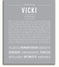 Vicki | Name Art Print – Name Stories