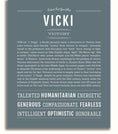 Vicki | Name Art Print – Name Stories