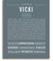 Vicki | Name Art Print – Name Stories