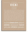 Vicki | Name Art Print – Name Stories