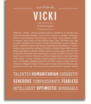 Vicki | Name Art Print – Name Stories