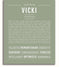Vicki | Name Art Print – Name Stories