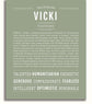 Vicki | Name Art Print – Name Stories