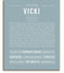 Vicki | Name Art Print – Name Stories