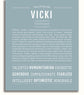Vicki Personalized Name Meaning Art Prints – Name Stories