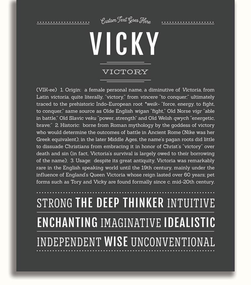 Vicky | Name Art Print – Name Stories