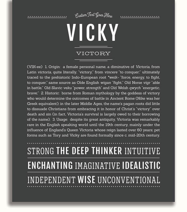 Vicky | Name Art Print - Personalized Custom Gifts – Name Stories