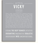 Vicky | Name Art Print – Name Stories