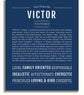 Victor Personalized Name Meaning Art Prints – Name Stories