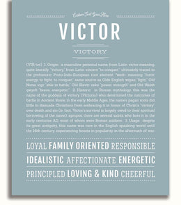 Victor | Name Art Print – Name Stories