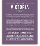 Victoria | Name Art Print – Name Stories