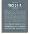 Victoria | Name Art Print – Name Stories