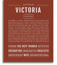 Victoria | Name Art Print – Name Stories