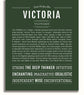 Victoria Personalized Name Meaning Art Prints – Name Stories
