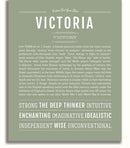 Victoria | Name Art Print – Name Stories