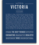 Victoria | Name Art Print – Name Stories