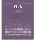 Vida | Name Art Print – Name Stories
