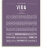 Vida Personalized Name Meaning Art Prints – Name Stories