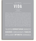 Vida | Name Art Print – Name Stories