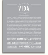 Vida | Name Art Print – Name Stories