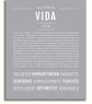 Vida Personalized Name Meaning Art Prints – Name Stories