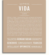Vida | Name Art Print – Name Stories