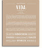 Vida | Name Art Print – Name Stories