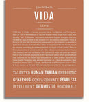 Vida | Name Art Print – Name Stories