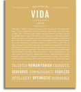 Vida | Name Art Print – Name Stories