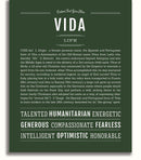 Vida | Name Art Print – Name Stories
