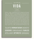 Vida | Name Art Print – Name Stories