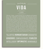 Vida | Name Art Print – Name Stories