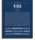 Vida | Name Art Print – Name Stories