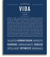 Vida | Name Art Print – Name Stories