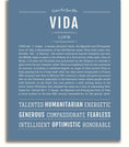 Vida | Name Art Print – Name Stories