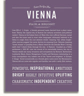 Vienna | Name Art Print – Name Stories