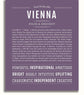 Vienna Personalized Name Meaning Art Prints – Name Stories