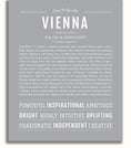 Vienna | Name Art Print – Name Stories