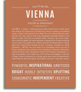 Vienna Personalized Name Meaning Art Prints – Name Stories