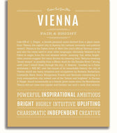 Vienna Personalized Name Meaning Art Prints – Name Stories
