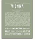 Vienna | Name Art Print – Name Stories