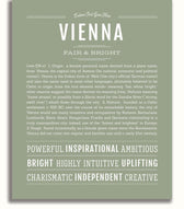 Vienna | Name Art Print – Name Stories