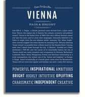 Vienna | Name Art Print – Name Stories