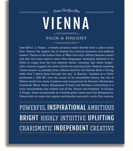 Vienna | Name Art Print – Name Stories