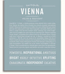 Vienna | Name Art Print – Name Stories