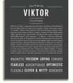 Viktor | Name Art Print – Name Stories