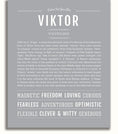 Viktor Personalized Name Meaning Art Prints – Name Stories