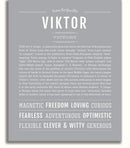 Viktor | Name Art Print – Name Stories