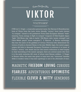 Viktor | Name Art Print – Name Stories
